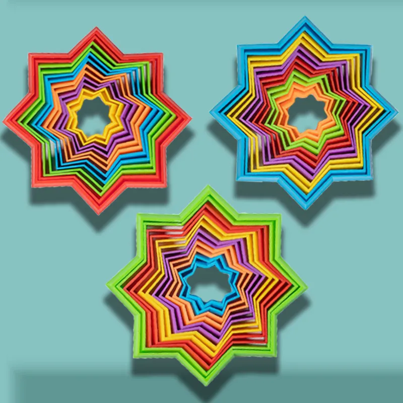 3D Magic Star Fidget Toys Party Gift Ever Changing Puzzle Decompression ...