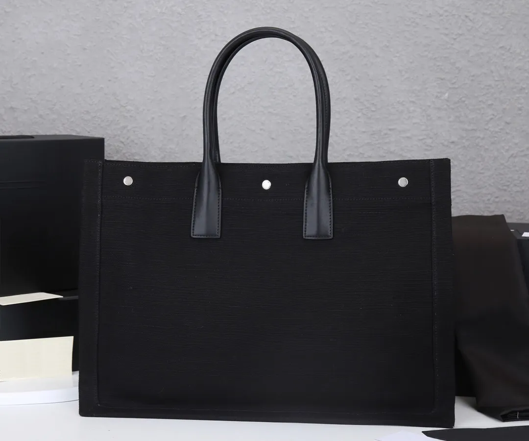 Luxury Linen & Leather Rive Gauche Tote Bag For Women Beige, Casual ...