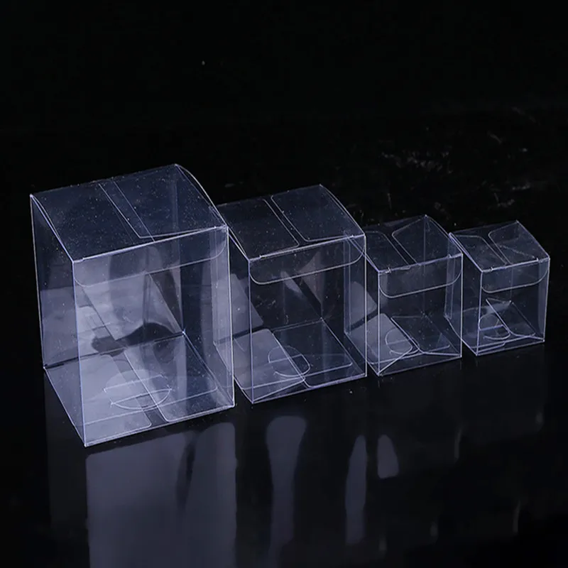 Clear Square PVC Transparent Gift Wrap Box Transparent Chocolate Candy ...