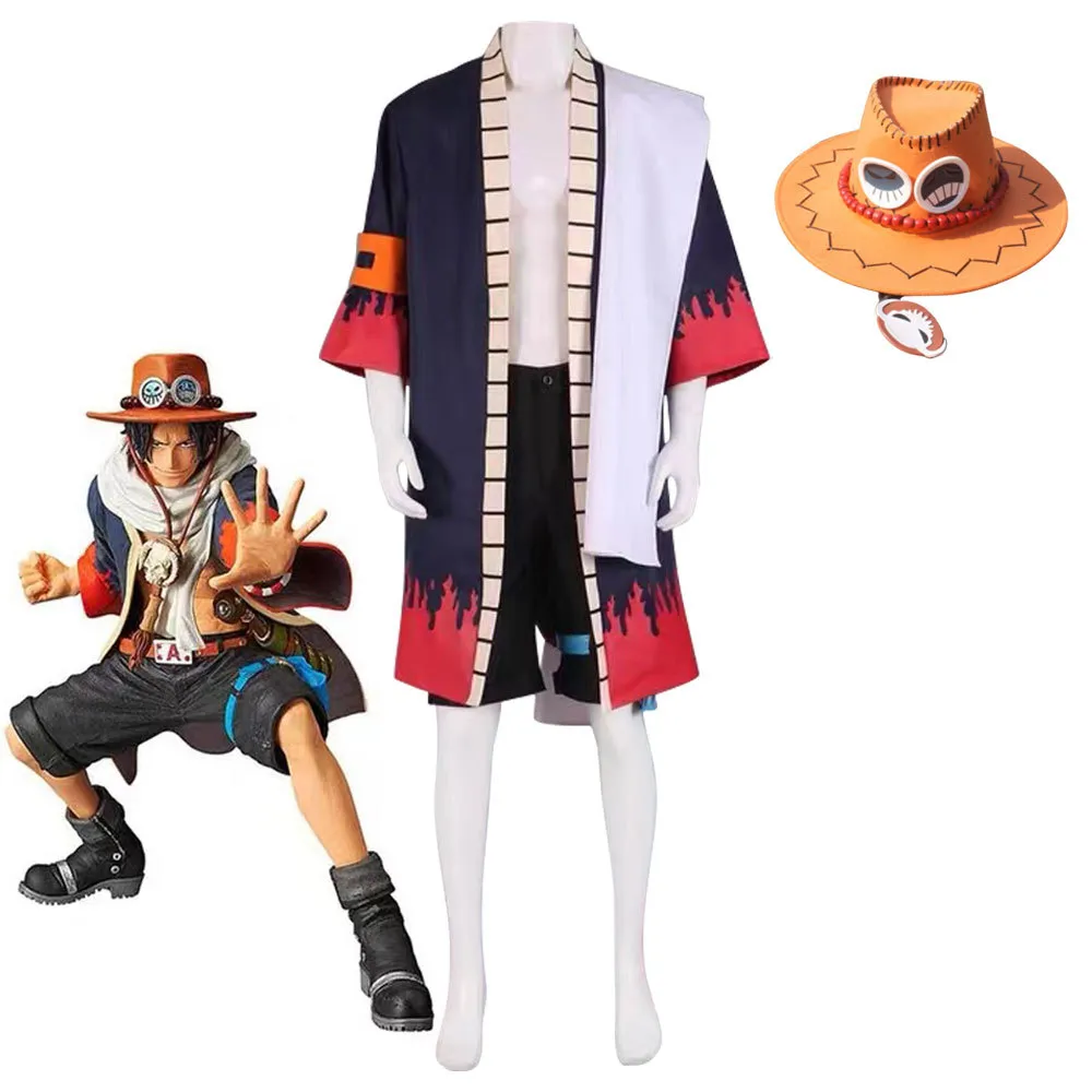 One Piece Portgas D Ace Cosplay Costume Anime Cosplay Character Uniform ...