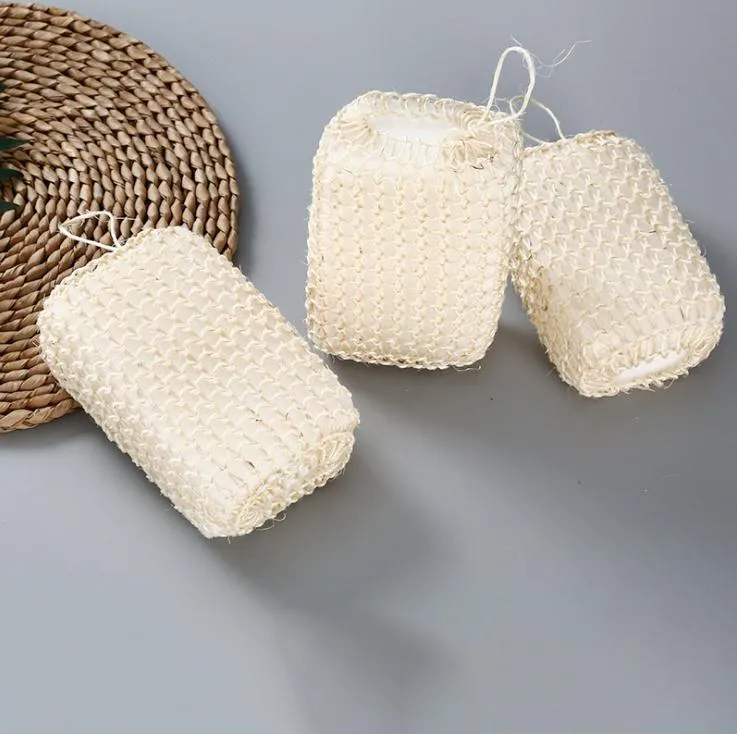 Natural Sisal Exfoliating Body Scrub Sponge with Belt for Shower Use ...