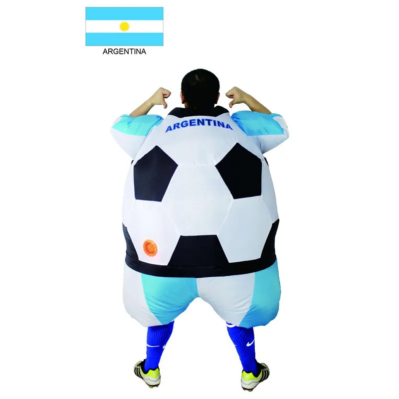Inflatable Mascot Costume: Argentina Soccer Ball - Football Halloween ...