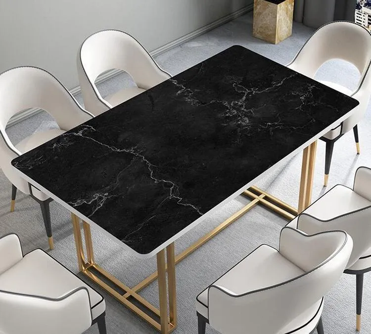 Rectangle Marble Texture Pvc Dining Table Covers Waterproof Oilproof ...