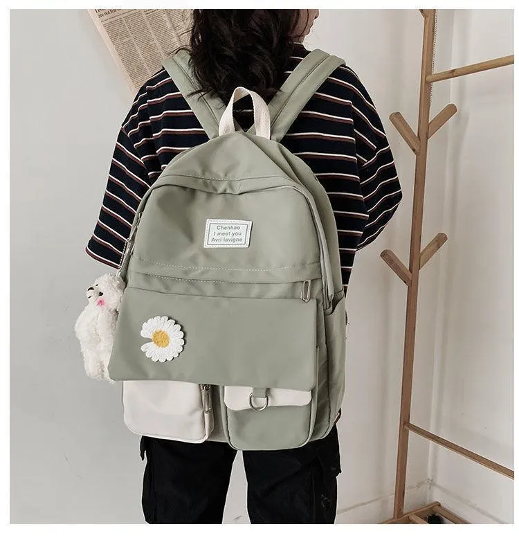 Pink Book Bags For Girls Lightweight Student Backpack With Multiple ...