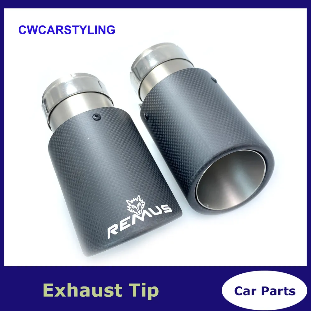 Universal Car Exhaust Tip - Stainless Steel, Carbon Fiber Look, Matt ...
