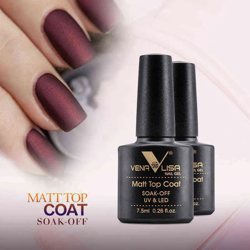 NXY Nail Gel Matte Topcoat Polish 7.5ml UV Gel Soak Off Compatible with ...
