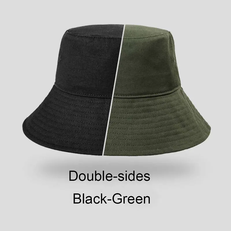 Mens Double Sided Little Renegade Bucket Hat Pure Color Panama Style ...