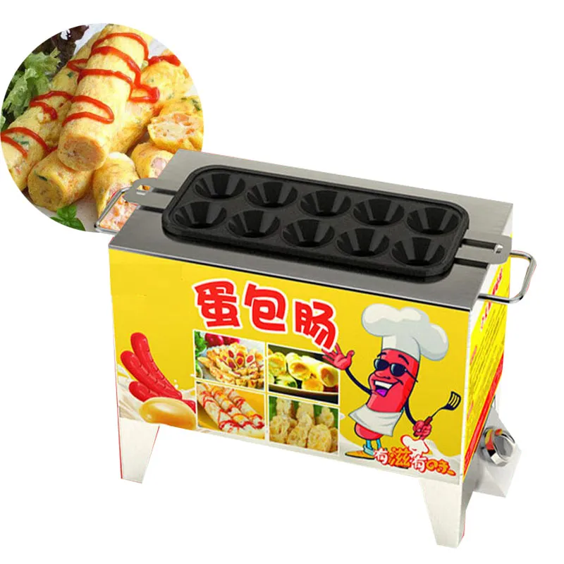 Ten-Tube Egg Roll Maker - Stainless Steel Sausage & Egg Cook Machine ...
