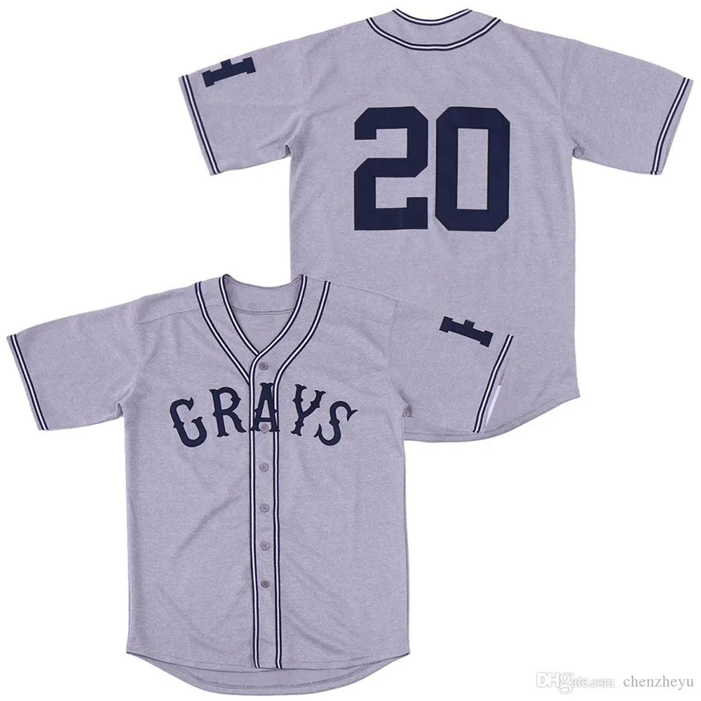 Vintage Josh Gibson Grays Baseball Jersey, White, Stitched, S 3XL From ...