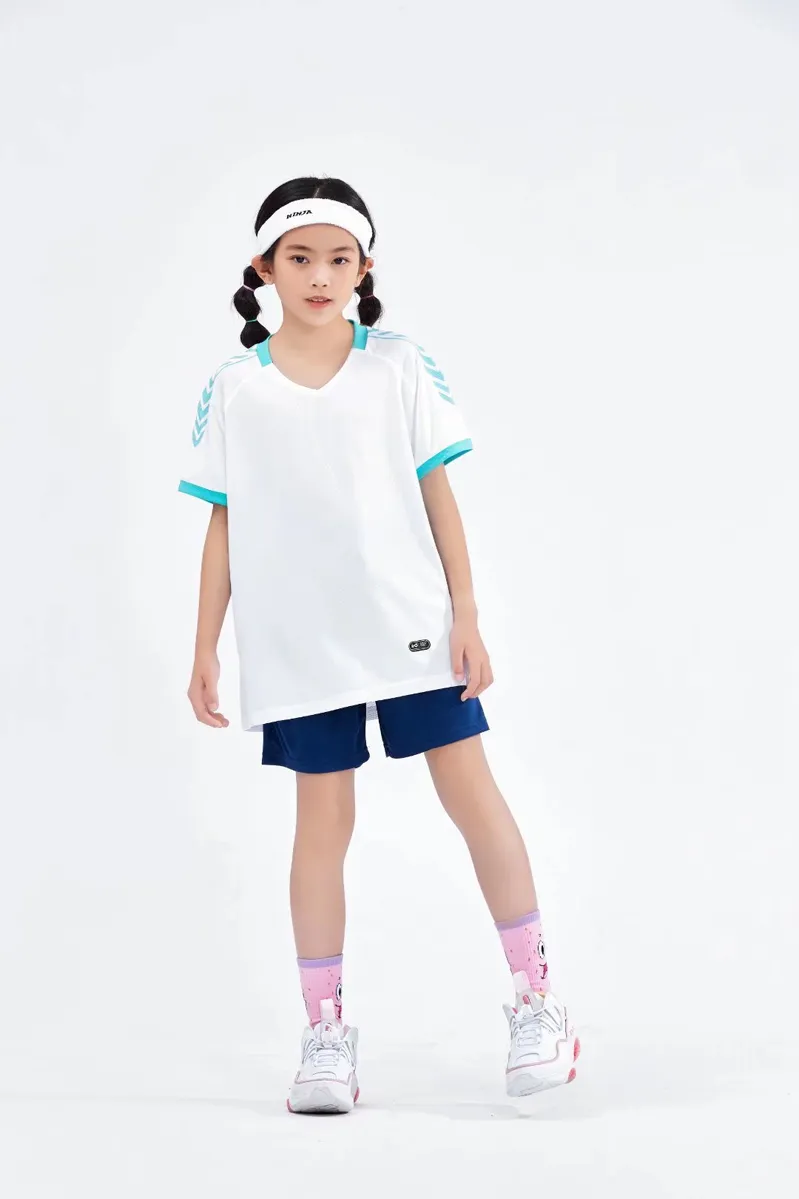 Jerva De Futebol Infantil De Manga Curta Enzima Respirável E Lavada ...