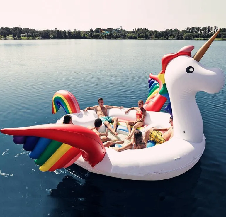 Giant Unicorn Float: 6 8 Person Inflatable Party Boat Summer Water ...
