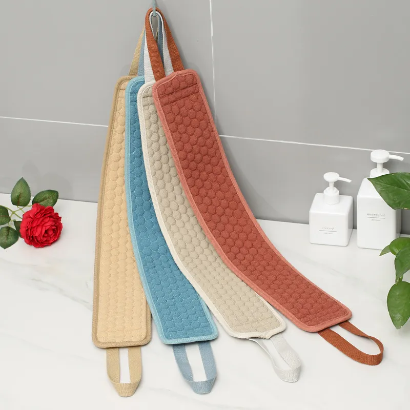 Back Scrubber & Shower Brush Set: Exfoliating Washcloth, Body Wash ...