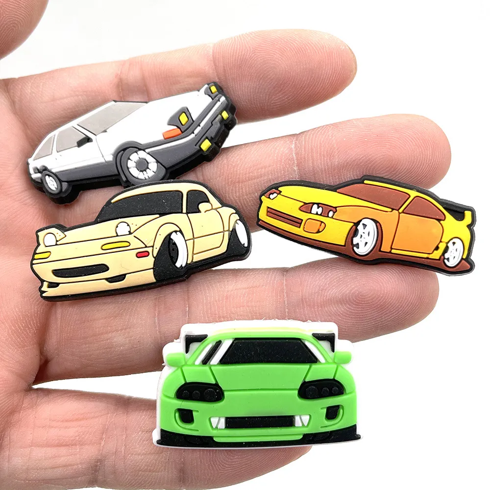 JDM Cute Cartoon Car Shoe Charms 9 Designer Accessories For Crocs, Kids ...