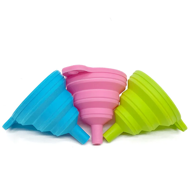 Silicone Folding Telescopic Funnel For Jars Silicone Kitchen Utensil ...