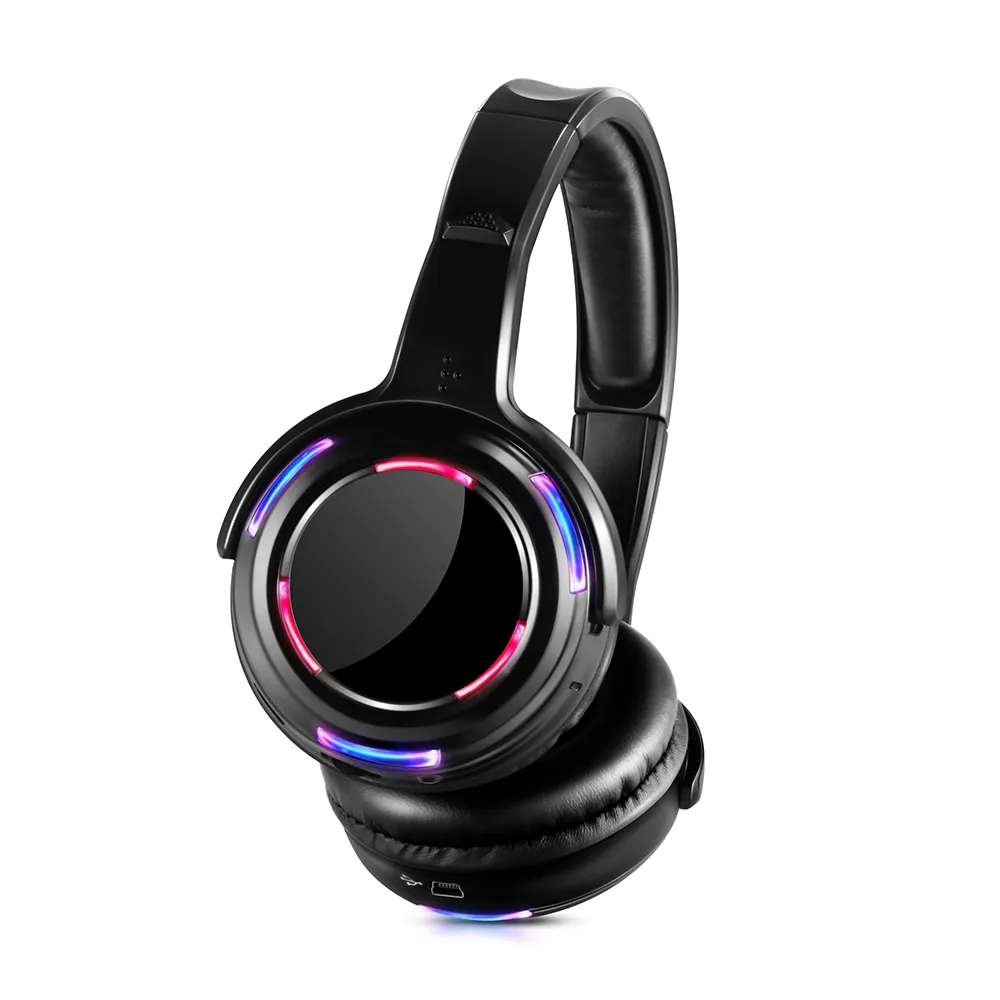 LED Silent Disco Headphones 3 Channel Professional Over Ear Headphones ...