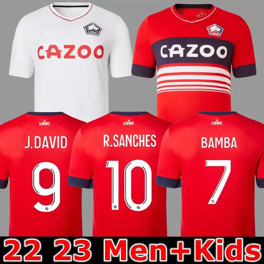 2022/23 LOSC Football Jersey Adult Kids Kit, DAVID FONTE BURAK BAMBA ...