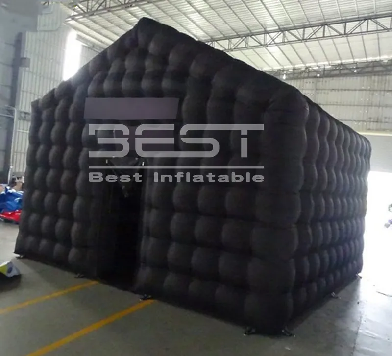 Commercial Black Inflatable Cube Party Tent Portable Mobile Nightclub ...