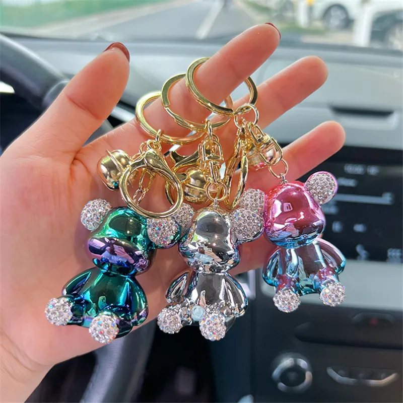 Luxury Rhinestone Sitting Bear Rhinestone Keychain ... From Shoes203 ...