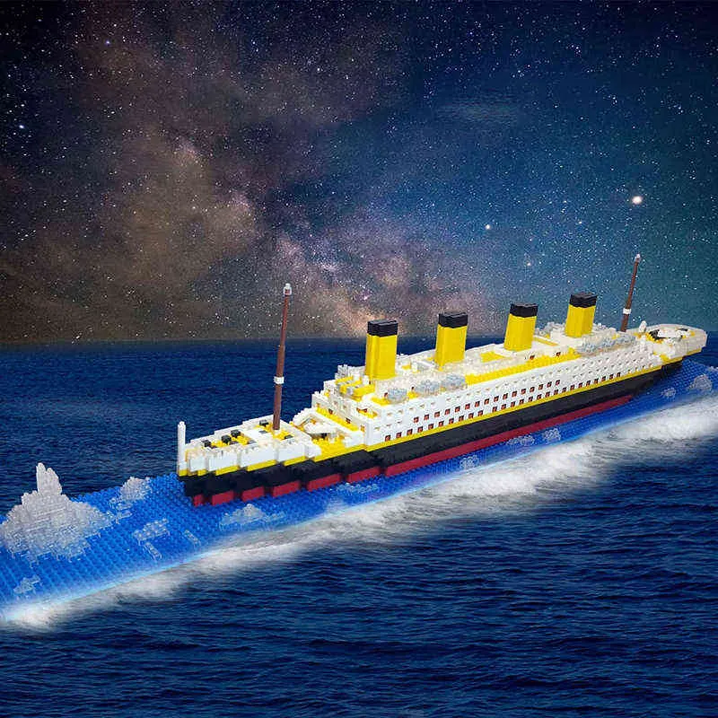 Titanic Replica Titanic Micro Mini Building Blocks - 1860 Piece 3D Ship ...