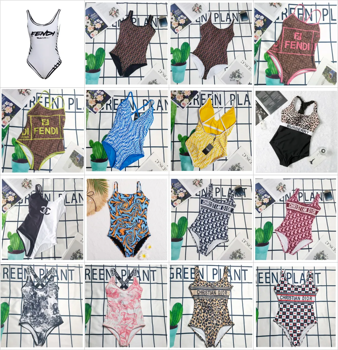 Designer Swimwear Fashion Brand One Piece Suits Swimsuit Prints Ruffle