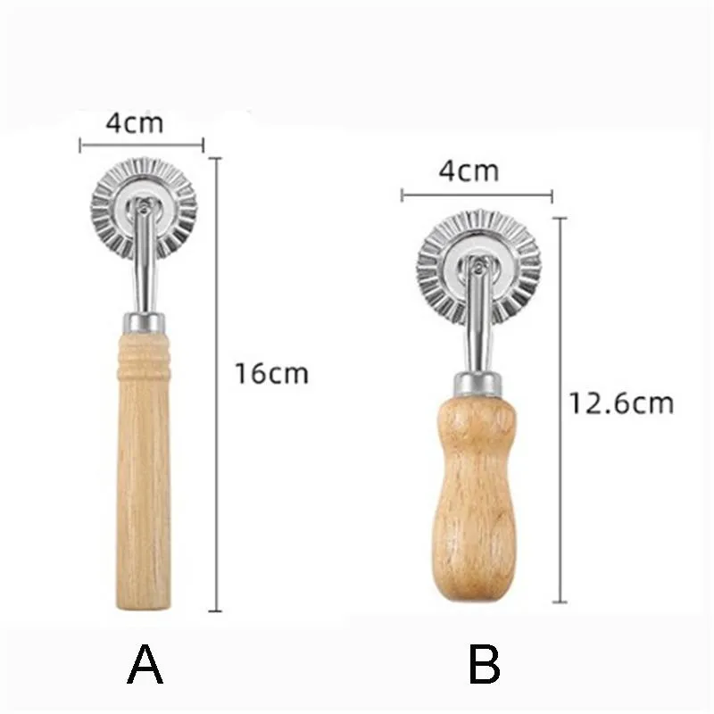 Pastry Tools Fluted Pastry Cutter Wheel Wooden Handle... From ...