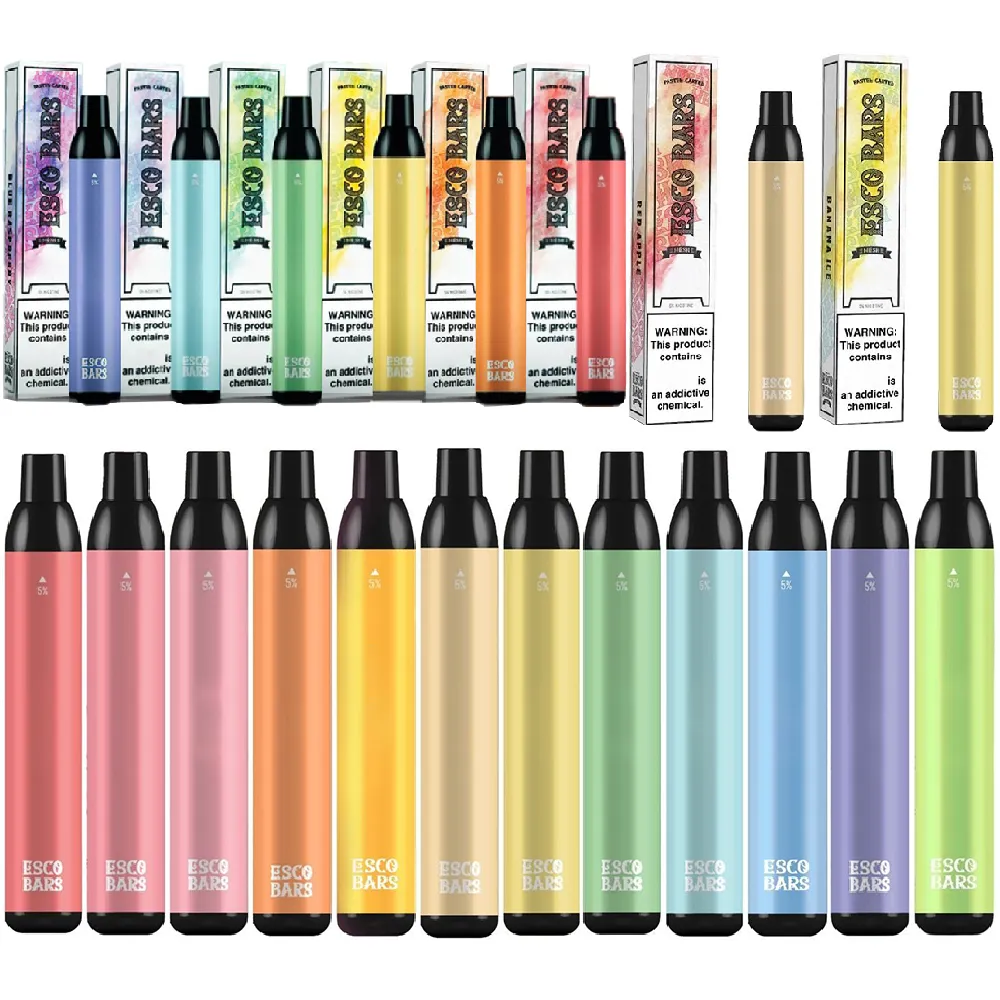 ESCO BARS Jetables E Cigarettes 2500 Bouffées De Vape PEN 1000MAH ...
