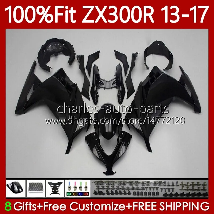 OEM Glossy Black Injection Fairing For Kawasaki Ninja EX ZX 3R 300R ZEX ...