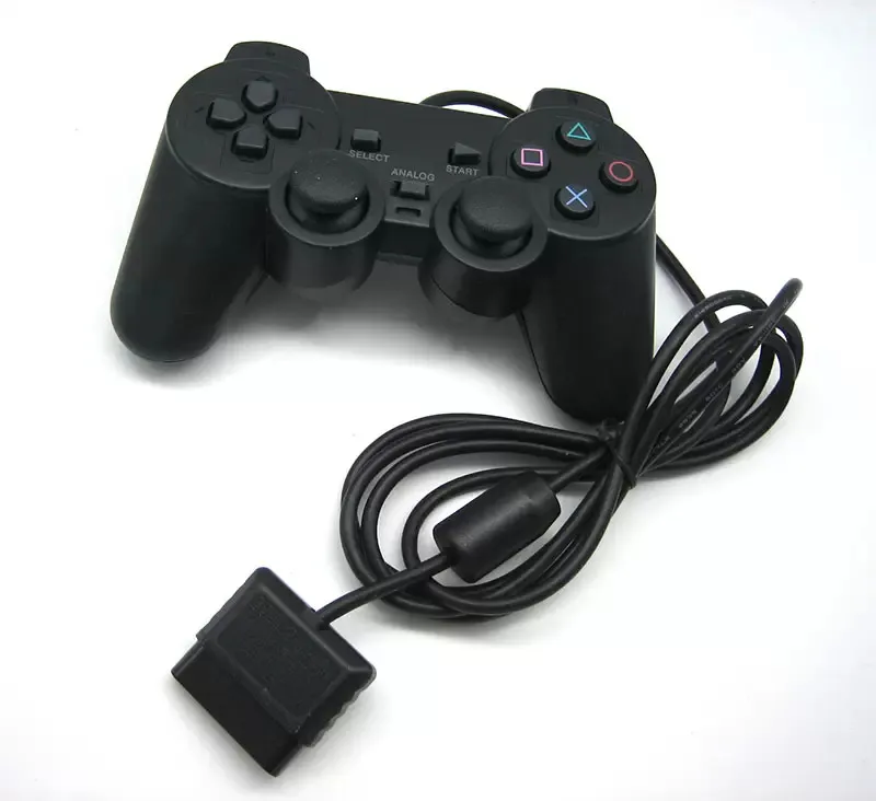 PS2 Wired Controller Handle Joystick Shock Game Console Controllers ...