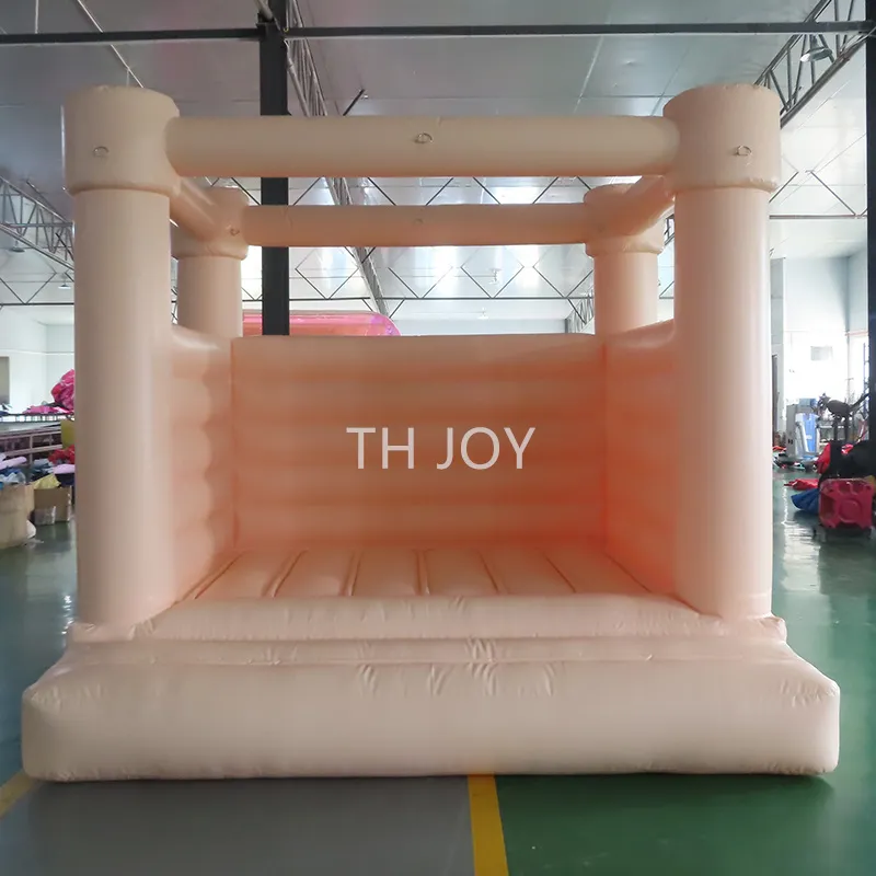 Large inflatable bounce house 10x10ft PVC tarpaulin white bouncer house ...