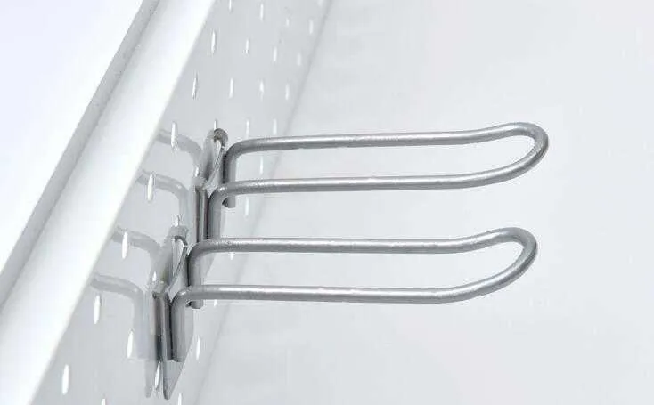 U-Shaped Metal Pegboard Hook Merchandising Hanger Display Rack Mesh ...