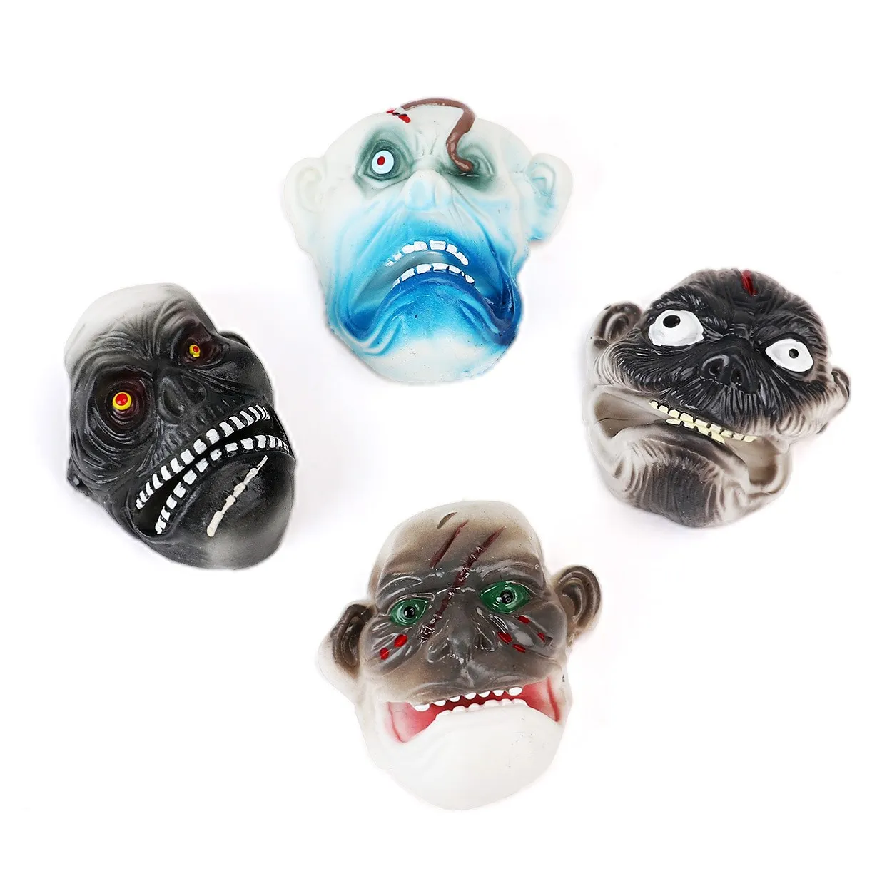 Childrens Hand Puppets Spooky Ghost Face Finger Puppets, Plastic Finger ...