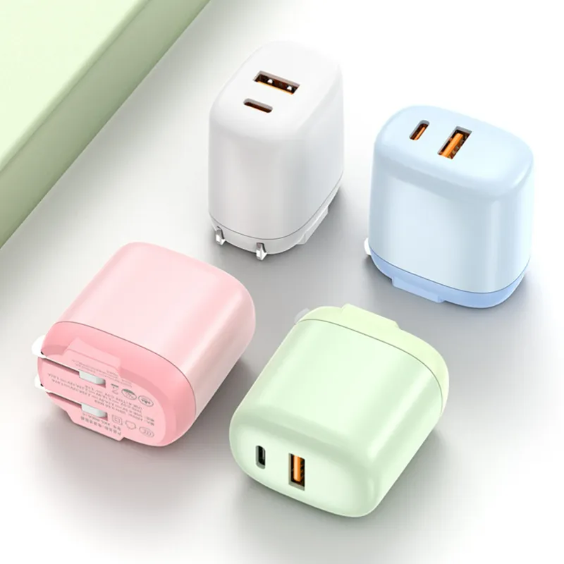 20W Mini US Plug Fast Charger: USB Type-C & Micro USB - Portable Travel ...