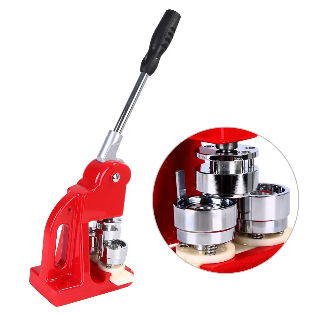 55mm Button Maker Pin Badge Press Machine with Metal Pin Back Material ...