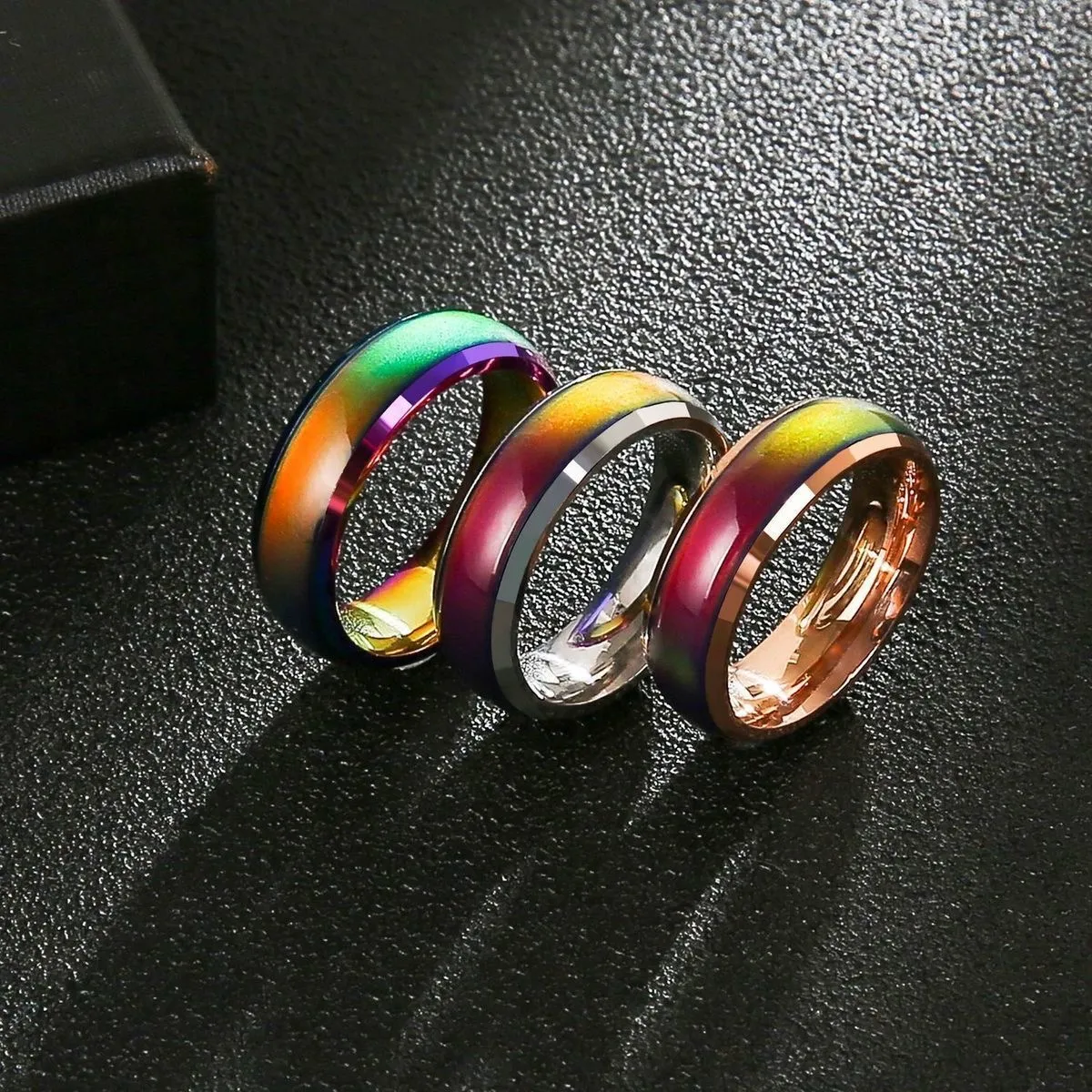 Color Changing Mood Ring: 6mm Stainless Steel Temperature Sensitive ...