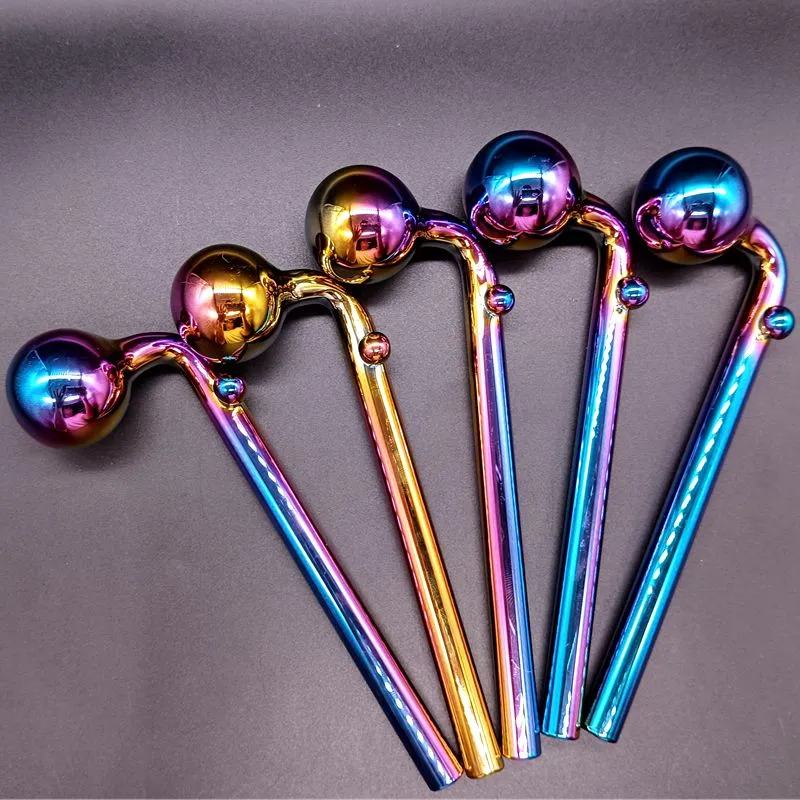 Mini Colorful Glass Smoking Pipes Oil Burner Bongs Handcraft Pyrex ...