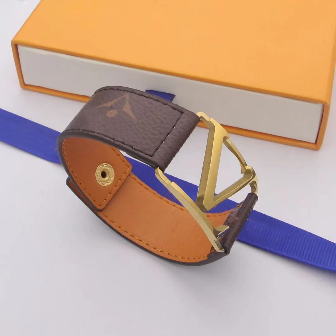 Designer Leather Bracelet For Men & Women, Luxury Brand Jewelry, Gold ...