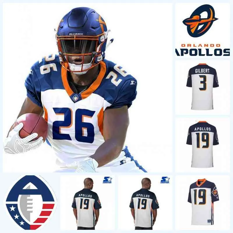 Orlando Apollos AAF Jersey: Garrett Gilbert #3, Charles Johnson #12 ...