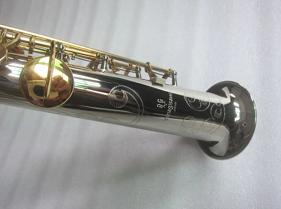 Premium Straight Soprano Saxophone B Flat - Nickel Silver Plated Brass ...