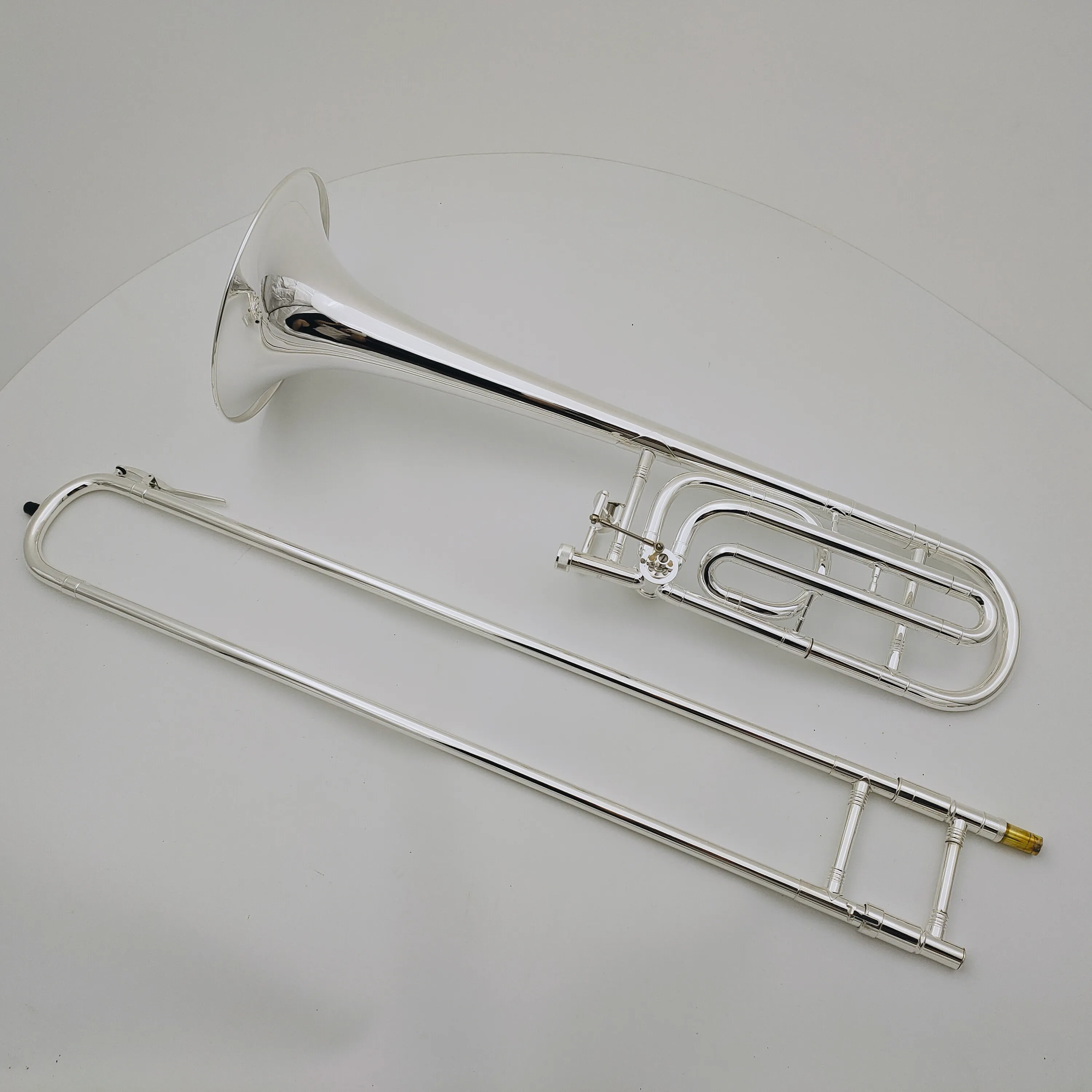 Bb/F Tenor Trombone - Silver Plated Professional Instrument with Case ...