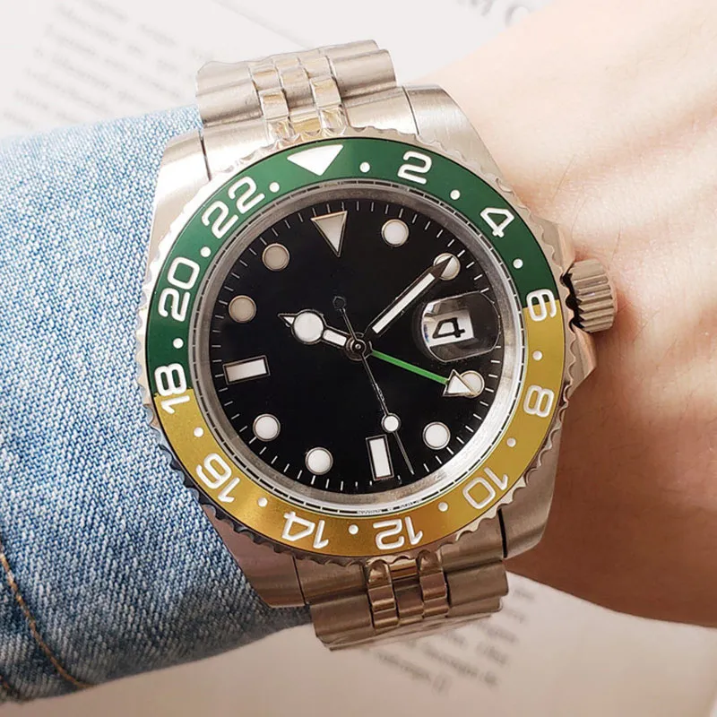 Classic Mens Watch 40MM Automatic Mechanical Watches Stainless Steel ...