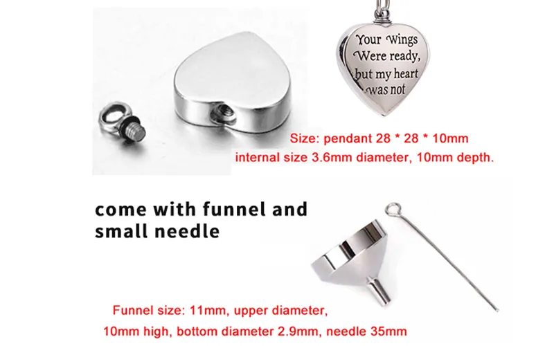 Sublimation Blank Photo Heart Urn Necklace For Ashes... From Hot Wind ...