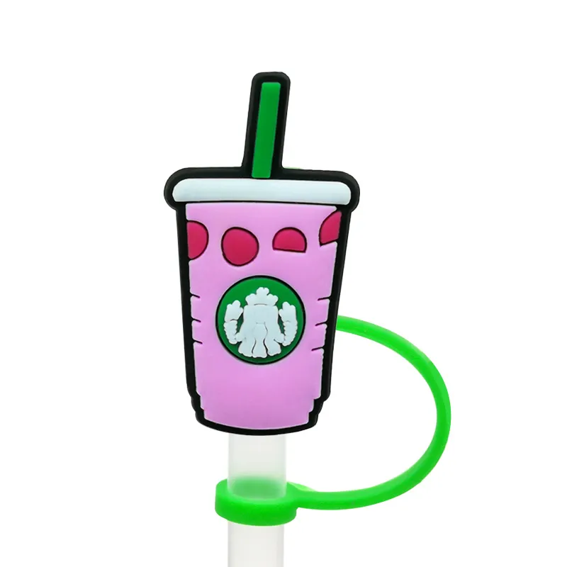 Boba Milk Tea Soft Rubber Reusable Straw Topper Accessories Cover ...