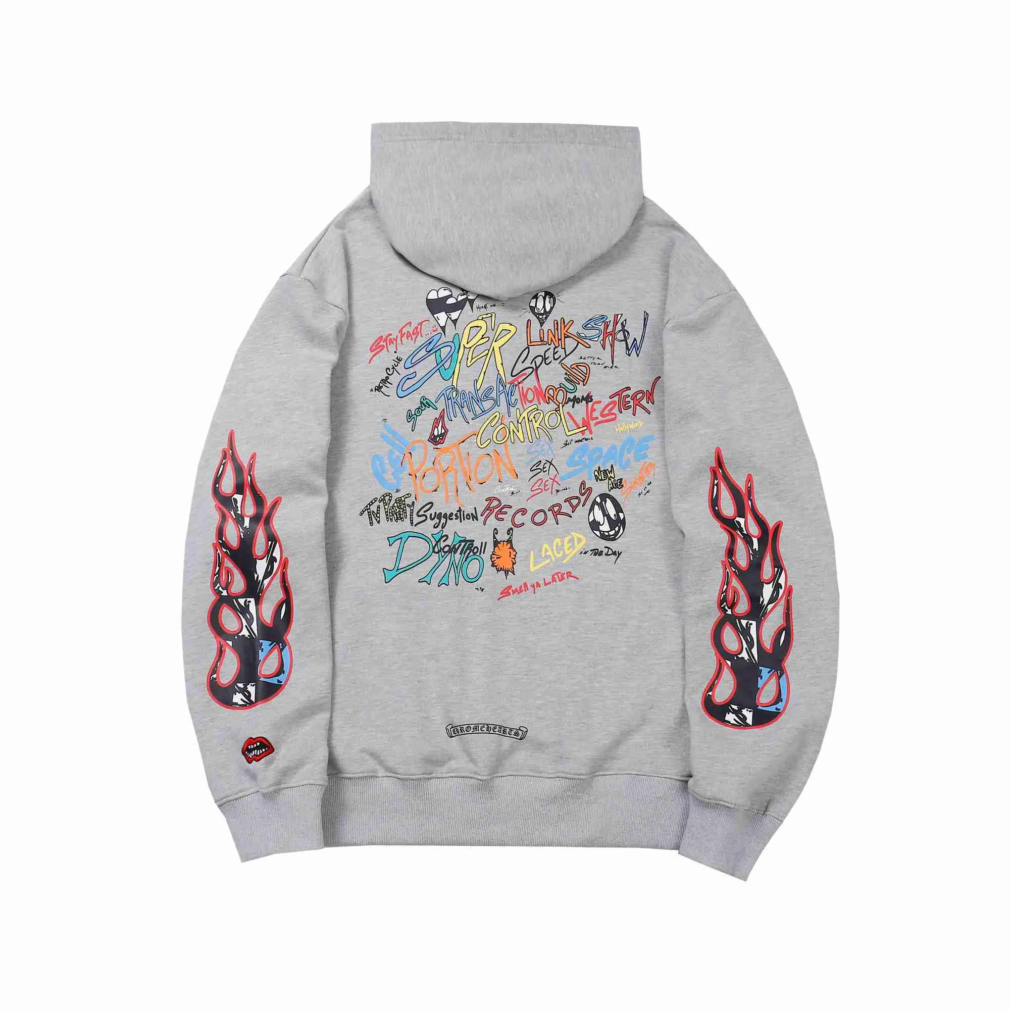 Tendencia De Moda Coreana Ch Crow Matty Graffiti Flame Suéter Para ...