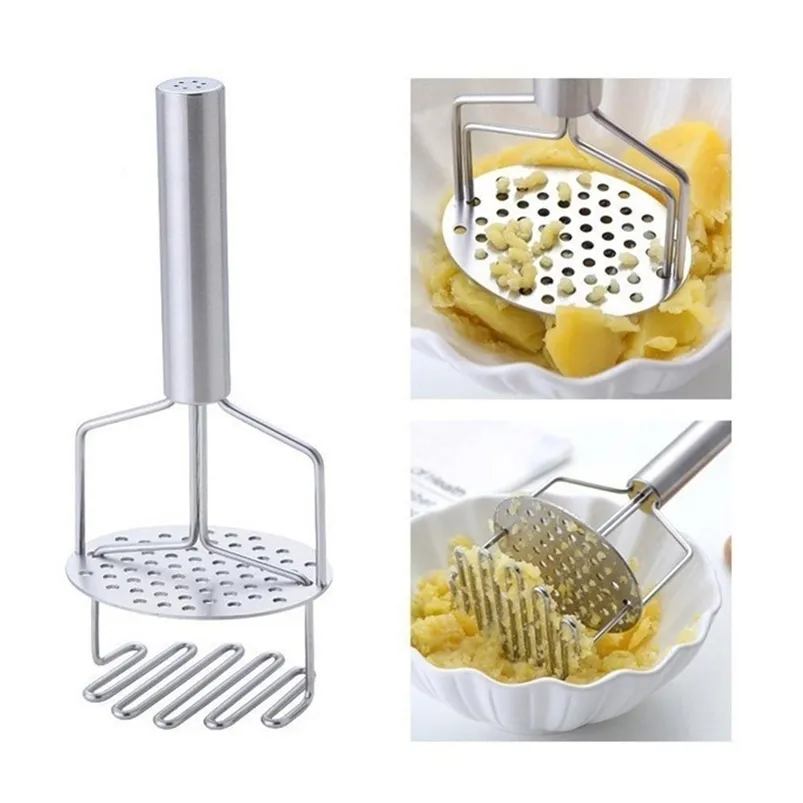 Dual Action Potato Masher & Ricer - Stainless Steel Food Processor for ...