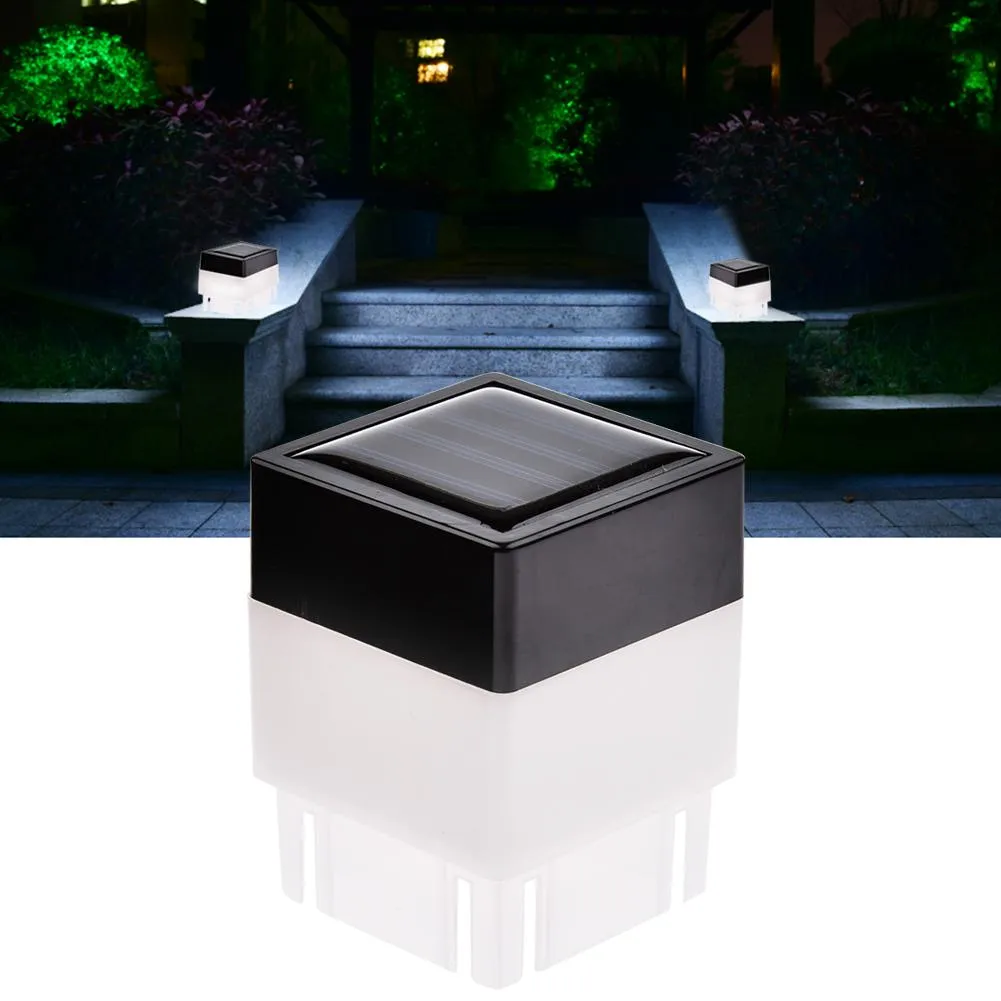 2x2 Post Solar Post Cap Light Square Square Powered Light For Wrought ...