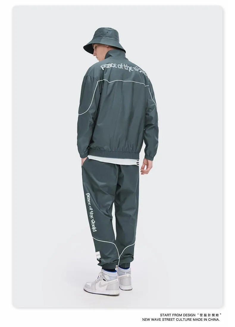 INFLATION Windbreaker Suit Tracksuit 2020 Autumn Two Piece Outfit ...