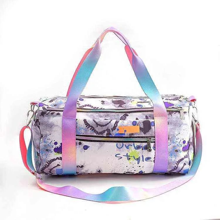 HBP Yoga Fitness Cylinder Bag Leisure HANBag Cartoon Printing Travel ...