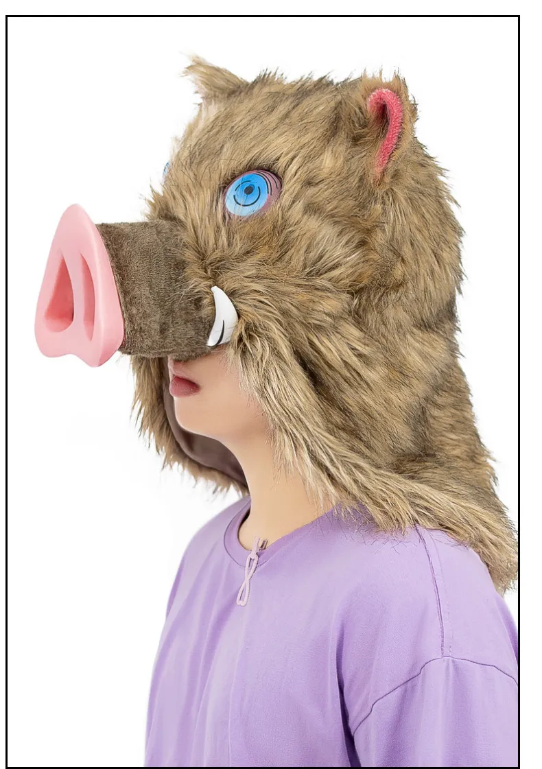 Inosuke Cosplay Mask & Costume Set Demon Slayer Kimetsu No Yaiba Pig ...