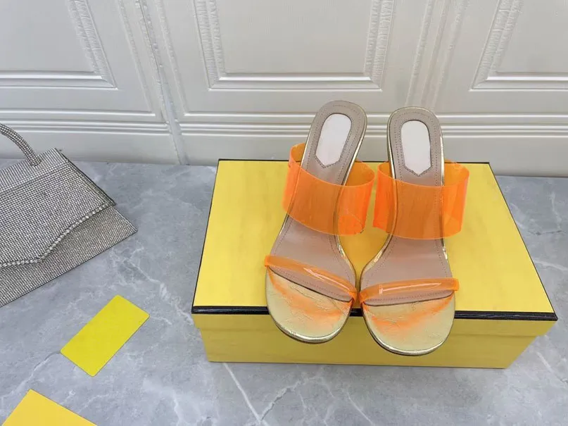 Slippers With A Heel: Women's Leather Sole High Heel Sandals ...