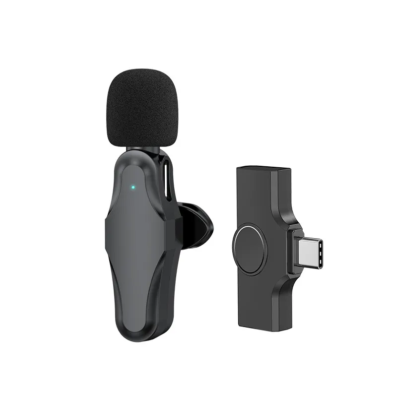 Wireless Lavalier Microphone - Portable Clip-on Mic for Phone Recording ...